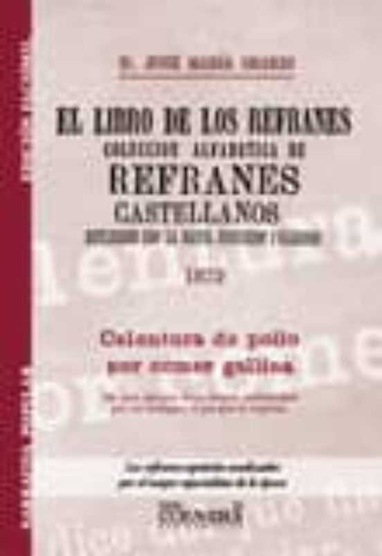 EL LIBRO DE LOS REFRANES: COLECCION ALFABETICA DE REFRANES CASTEL LANOS ...