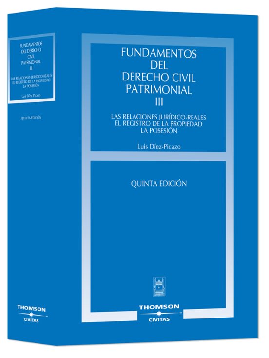FUNDAMENTOS DERECHO CIVIL PATRIMONIAL III (5ª ED.) | LUIS DIEZ PICAZO ...